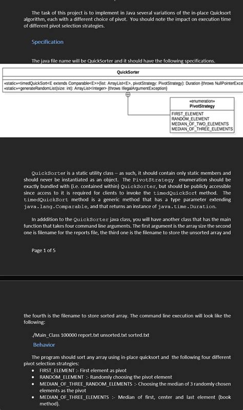 Solved The Task Of This Project Is To Implement In Java Chegg Com