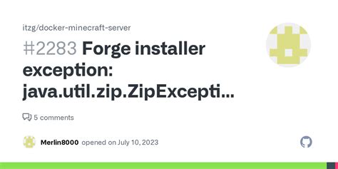 Forge Installer Exception Java Util Zip Zipexception Zip End Header Not Found · Issue 2283