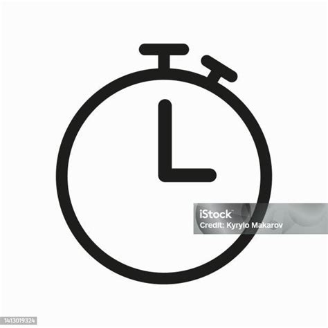 스톱워치 라인 아이콘입니다 일정 시간표 타이머 크로노 미터 비즈니스 작업 유지 측정을 기록하십시오 시간 관리 개념 비즈니스 및 광고에 대한 벡터 라인 아이콘 스톱워치에 대한