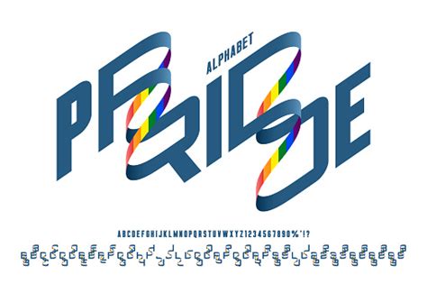 미래지향적인 오리지널 둥근 응징 알파벳 문자 및 숫자 세트 컴퓨터 글자에 대한 스톡 벡터 아트 및 기타 이미지 컴퓨터 글자 동성애자 3차원 형태 Istock