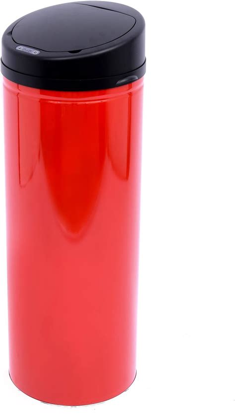 Homcom No 39 Stainless Steel Automatic Bin Sensor Activated 50 L Red