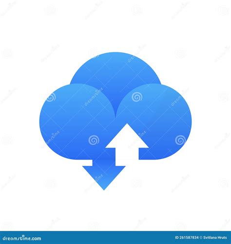 Cloud File Downloads Web Loading And Unloading Vector Illustration