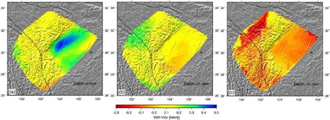 Radial Anisotropy Maps At Depths 8 25 And 40 Km Download Scientific