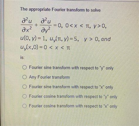 solved the appropriate fourier transform to solve