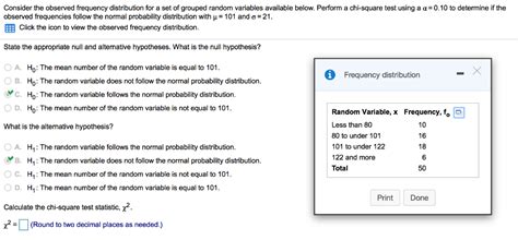 solved calculate the chi square test statistic x2 x2