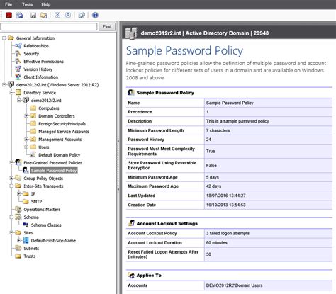 Document Fine Grained Password Policies