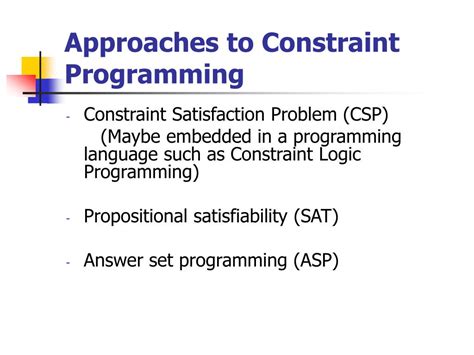 Ppt Answer Set Programming Vs Csp Power Of Constraint Propagation Compared Powerpoint