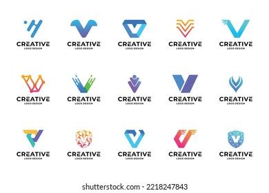 Set Initial Letter X Logo Design Stock Vector Royalty Free