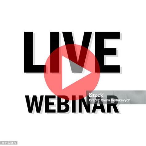 라이브 웨비나 버튼 라이브 방송 버튼 라이브 스트림 로고 화상 회의 아이콘입니다 벡터 일러스트 레이 션입니다 빨강에 대한 스톡 벡터 아트 및 기타 이미지 Istock