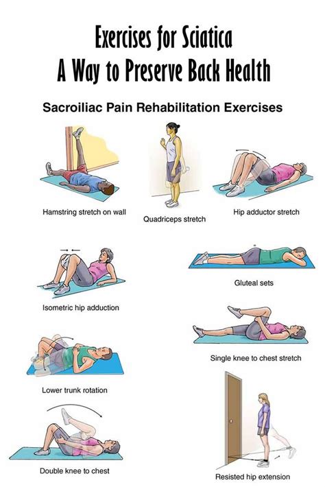 Sciatica Exercises Printable Educational Printable Worksheets