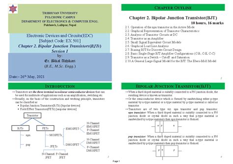 BJT Its An Insights On Bjt By Bikal Adikari Electronic Devices And Circuits EDC Subject