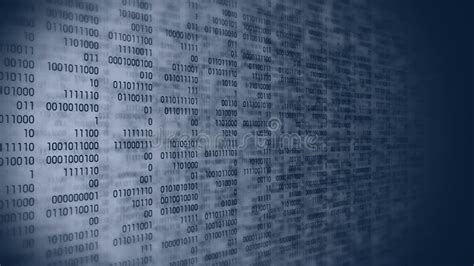 Binary Code Dark Blue Background Web Online Streaming With Digital