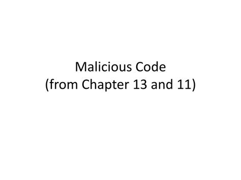 Ppt Malicious Code Powerpoint Presentation Free Download Id6078342