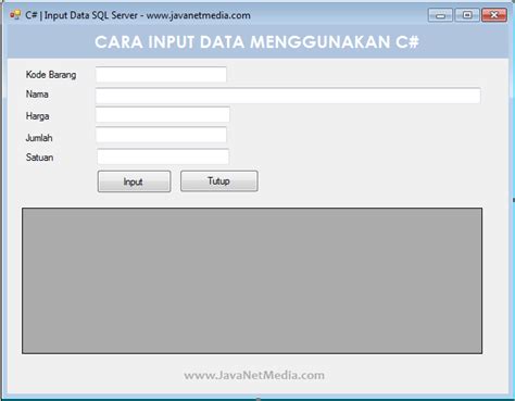 Cara Input Data Menggunakan C Csharp Candraokey