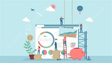 Asset Management Concept Vector Web Banner Illustration Loan Vector Asset Management Vector