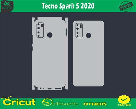Tecno Spark Skin Vector Template