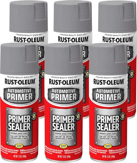 Rust Oleum 249321 Automotive Primer Sealer Spray 12 Oz Gray 6 Pack Amazon Com