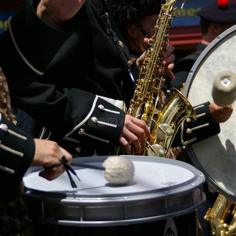 Marching Band Drums Stock Image Image Of Playing Walking 5635847