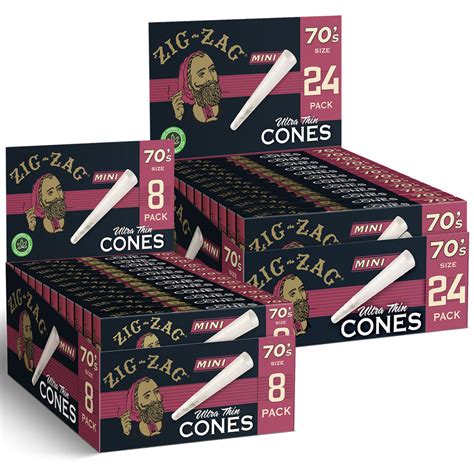 Zig Zag Ultra Thin Mini Cones Display 70mm BluntPark Com