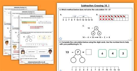 Subtraction Crossing 10 1 Homework Extension Year 1 Addition And Subtraction Classroom Secrets