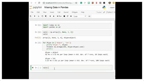Missing Data In Pandas Python Tutorial Pandas Data Science Machine Learning Youtube
