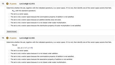 solved s points larlinalg8 4 2 013 13 determine whether the set