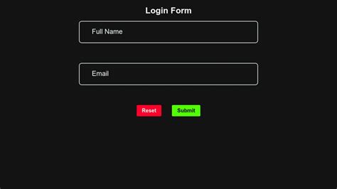 Simple Html Css Login Form