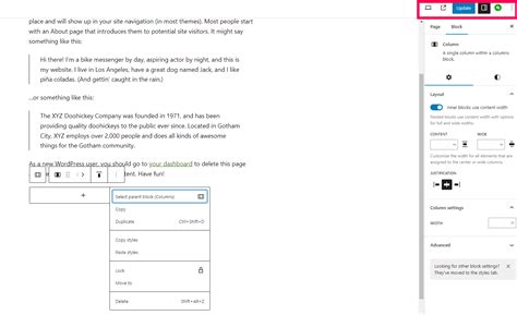 Multiple Columns In Gutenberg Wp Tutoringcom