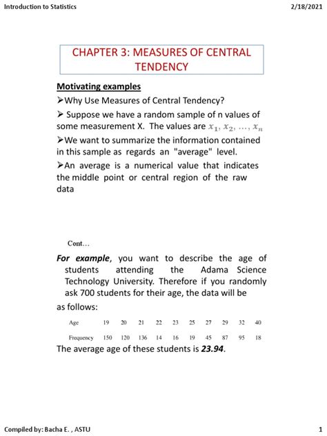 Calculating The Arithmetic Mean An Analysis Of Key Concepts And Examples In Measures Of Central