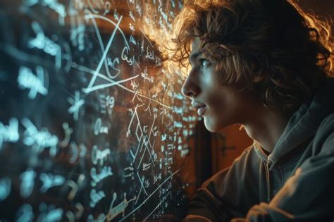 Young Mathematician Deeply Focused On Solving Complex Mathematical