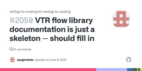 Vtr Flow Library Documentation Is Just A Skeleton Should Fill In