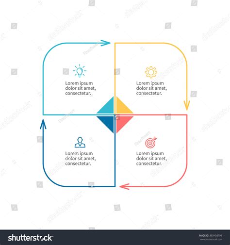 Outline Circular Infographic Element Linear Flat Stock Vector Royalty Free