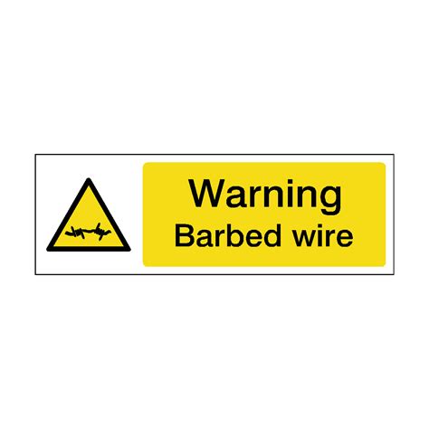 Barbed Wire Label Safety Uk