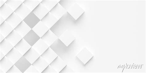 Rotated Layered Offset White Cube Boxes Block Background Wallpaper Posters For The Wall