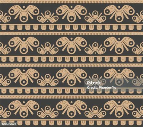 다 마스크 벡터 완벽 한 복고풍 패턴 배경 곡선 형상 원주민 프레임 라인 크로스 0명에 대한 스톡 벡터 아트 및 기타 이미지 0명 갈색 고전 양식 Istock