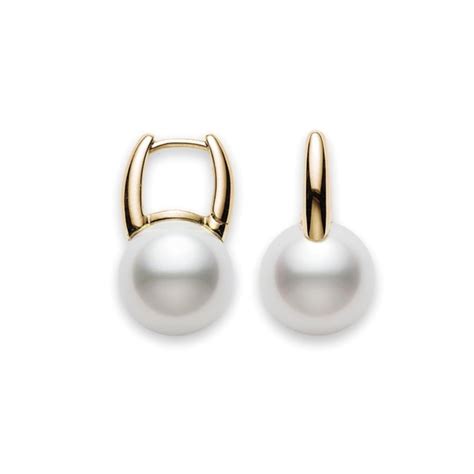 Mikimoto South Sea Pearl Earrings In Yellow Gold Lister Horsfall
