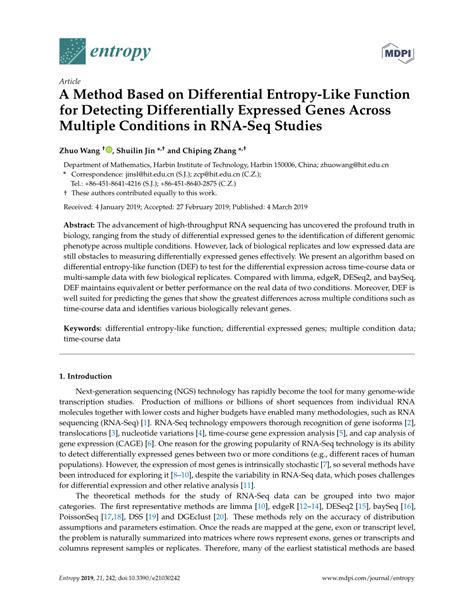 Pdf A Method Based On Differential Entropy Like Function For