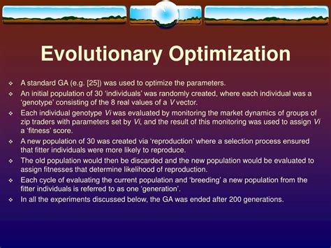 Ppt Evolutionary Optimization Of Parameter Sets For Adaptive