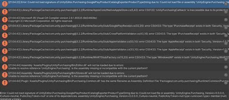 Unity Iap Package Causes Errors Unity Services Unity Discussions
