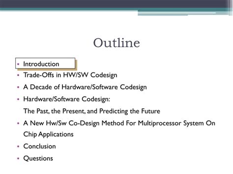 Hardware Software Codesign Pptx Computer Software And Applications