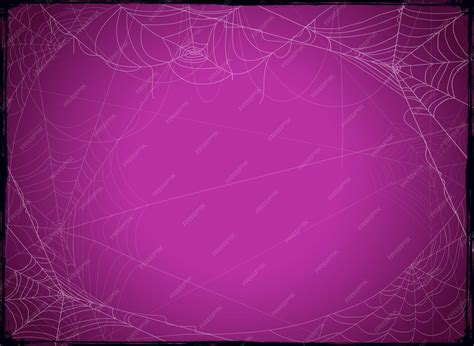 Premium Vector Purple Halloween Background With Spider Webs
