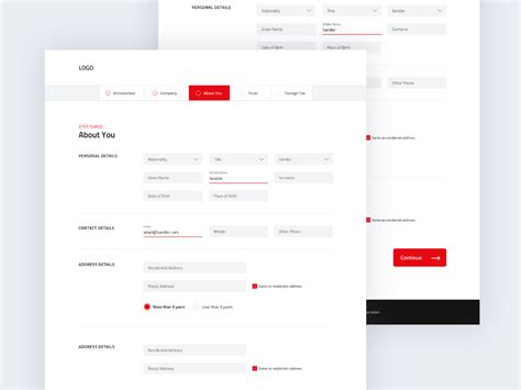 App Design Layout Form Design Web Form Design