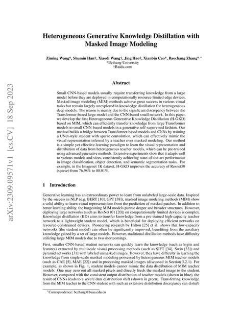 Heterogeneous Generative Knowledge Distillation With Masked Image Modeling Deepai