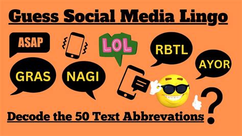 Text Abbreviation Quizsocial Media Lingo Part 2 Youtube
