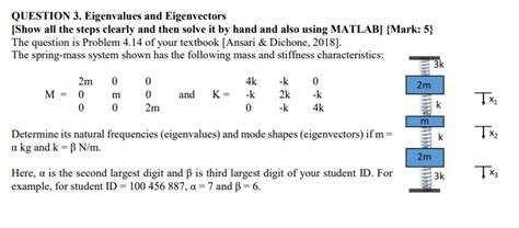 Solved QUESTION Eigenvalues And Eigenvectors Show All Chegg