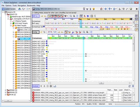 Contig Sequence Editor Ridom Seqsphere Documentation