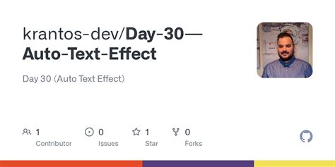 github krantos dev day 30 auto text effect day 30 auto text effect