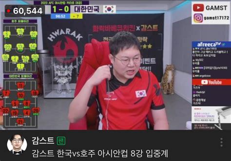 현시각 감스트 시청자수 현황 숲 Soop 에펨코리아