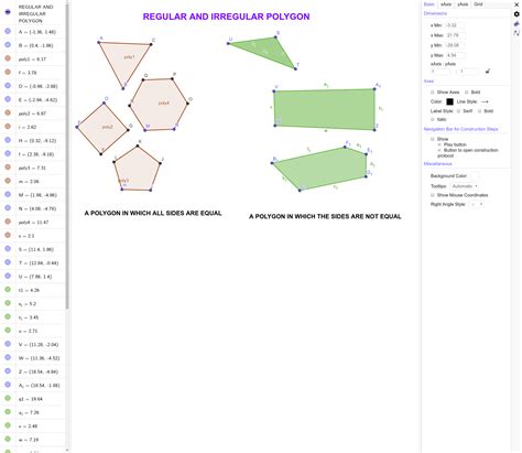 Regular And Irregular Polygons
