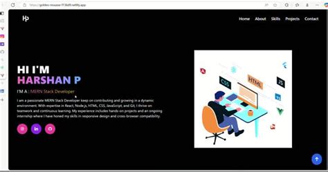 Harshan P On Linkedin Portfolio Webdevelopment Mernstack Uidesign